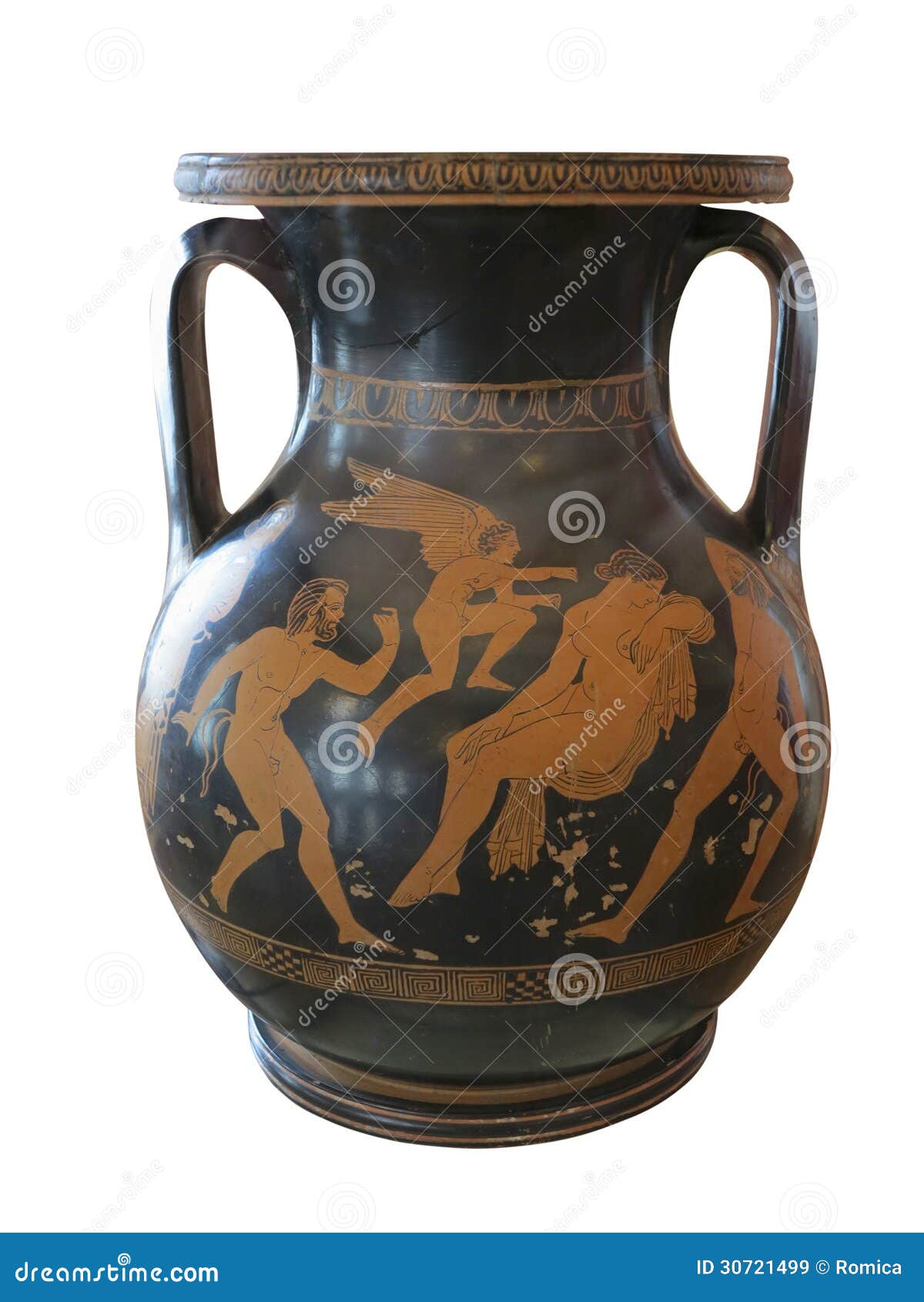 Ancient Greek Vase Exposed In Museum Royalty-Free Stock Photography ...