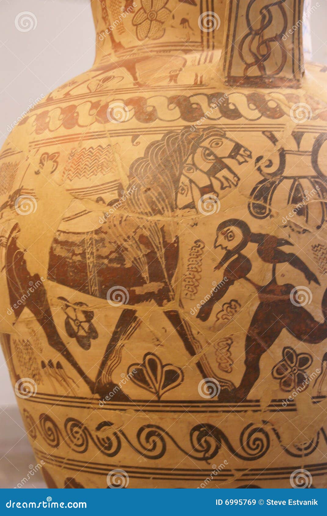 Ancient Greek Vase Painting Editorial Stock Image - Image of black ...