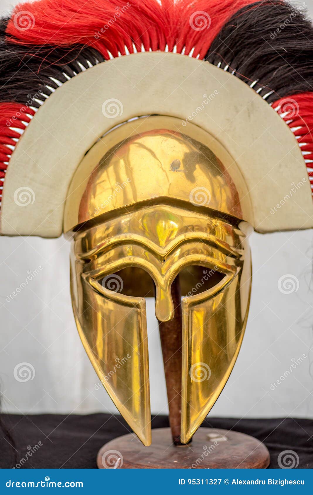 Ancient Greek Warrior Helmet Stock Image - Image of shields, front ...