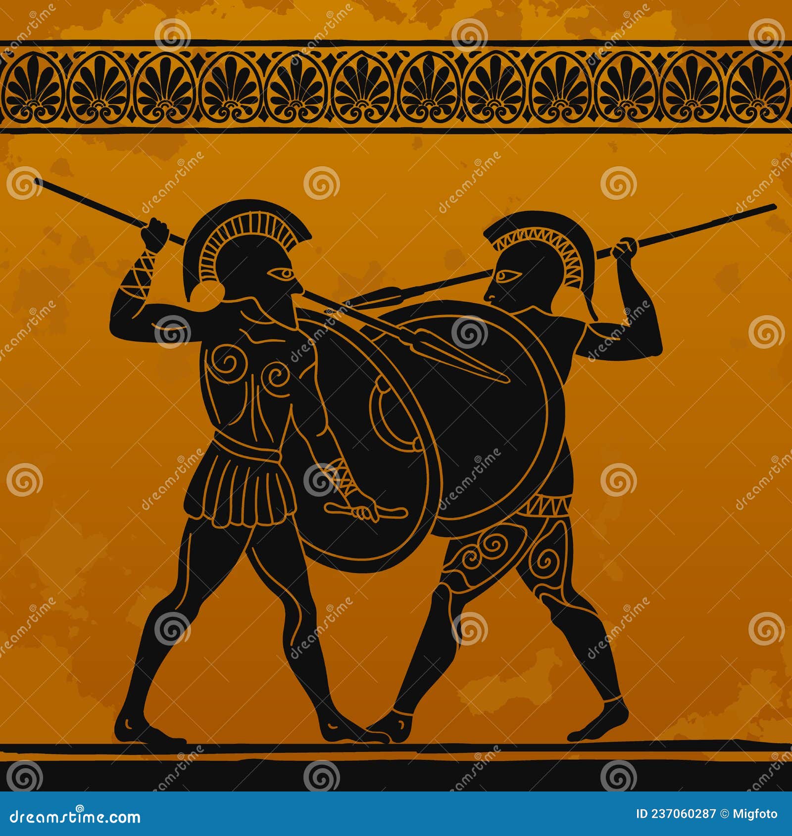 Greek Warrior Drawing