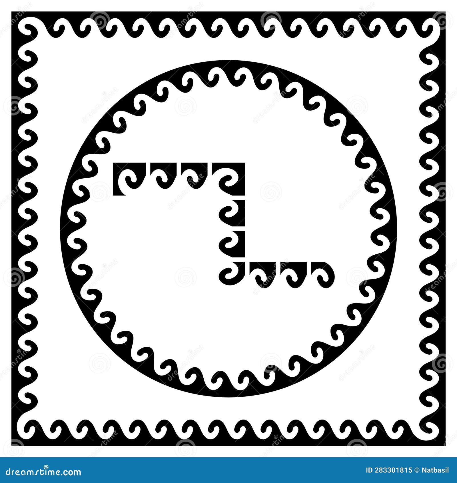 Ancient Greek Wave Antique Pattern. Set for Creating Frames and Border ...