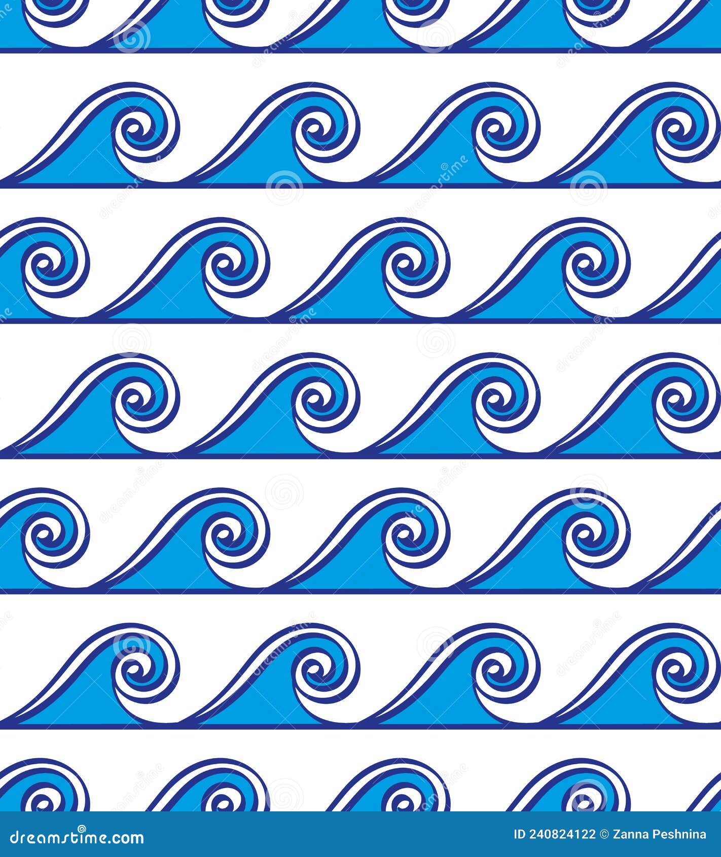Ancient Greek Waves Seamless Vector Pattern Ornament Stock Vector ...