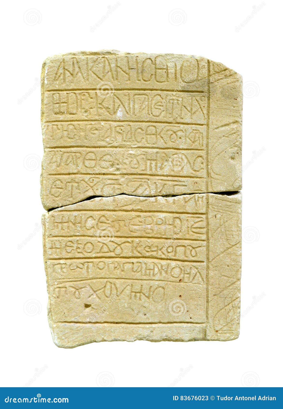 Ancient Greek Written Stone Stock Image - Image of white, greece: 83676023