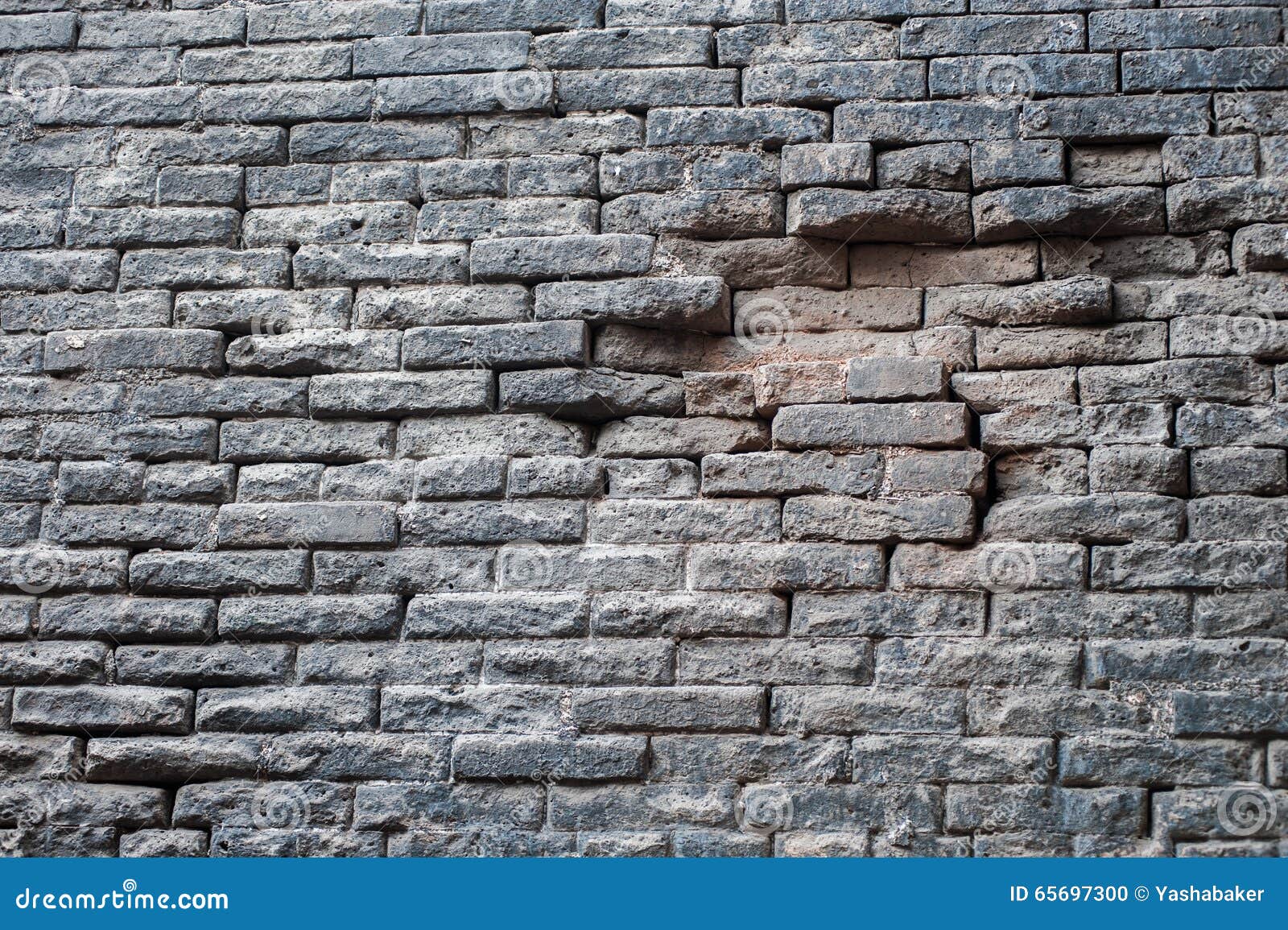 Ancient Grey Brick Wall Damaged Stock Photo - Image of dirty, textured ...