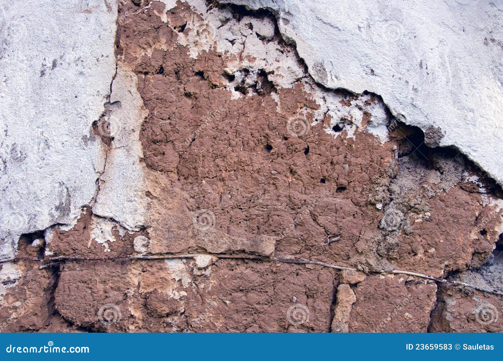 Ancient Grunge Clay Wall Background Closeup Stock Image - Image of gray ...