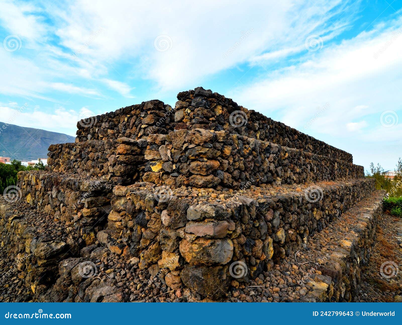 Guimar Pyramids stock image. Image of remains, religion - 242799643