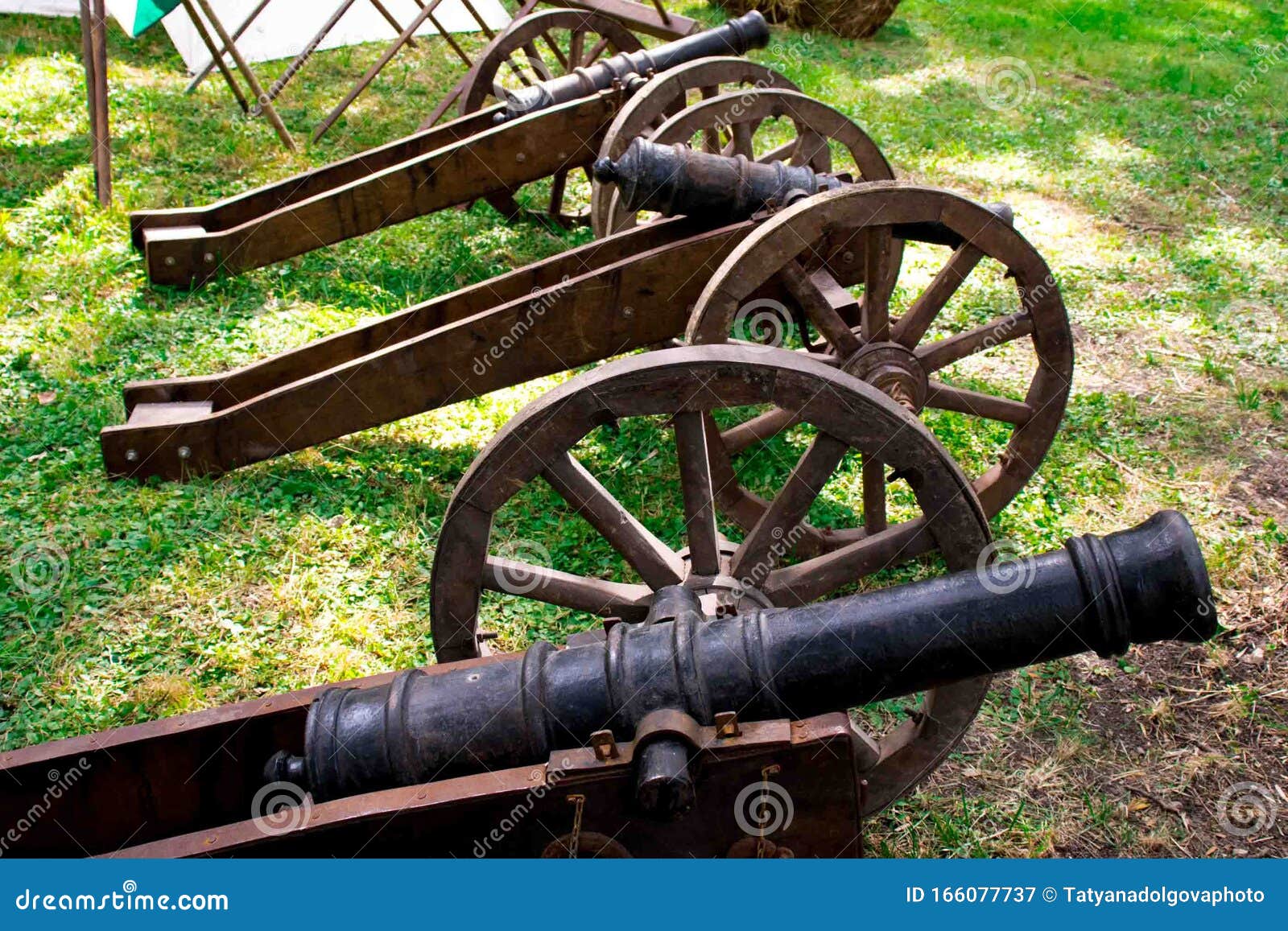 Ancient Gun on Ethnic Holiday in the Park Stock Image - Image of ...