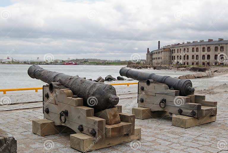Ancient guns stock image. Image of historic, iron, bastion - 24741853