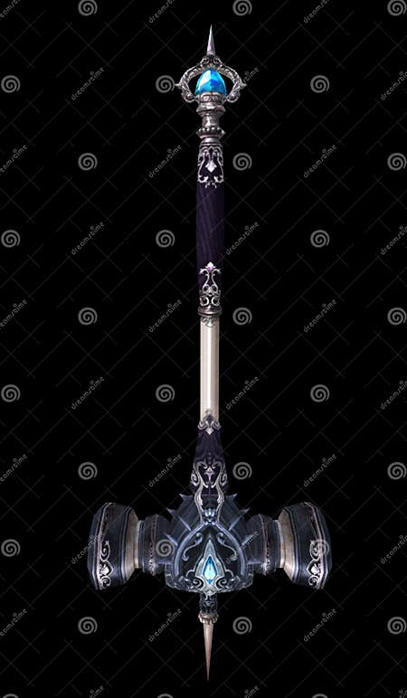 Ancient Hammer Weapon for War Stock Illustration - Illustration of king ...