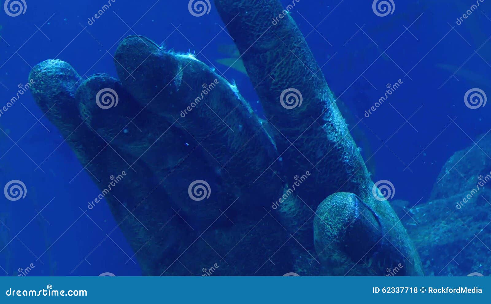 Ancient Hand Statue in the Ocean Stock Footage - Video of floats, rock ...