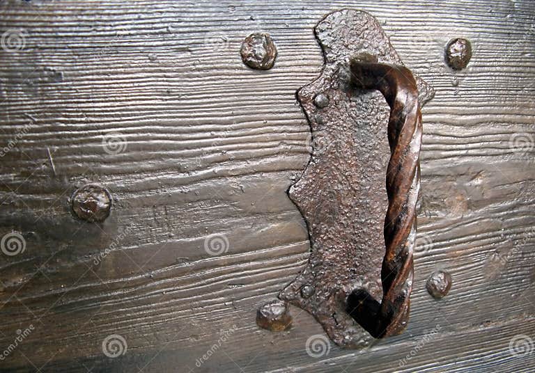 Ancient handle stock photo. Image of door, encrusted, wooden - 9390282