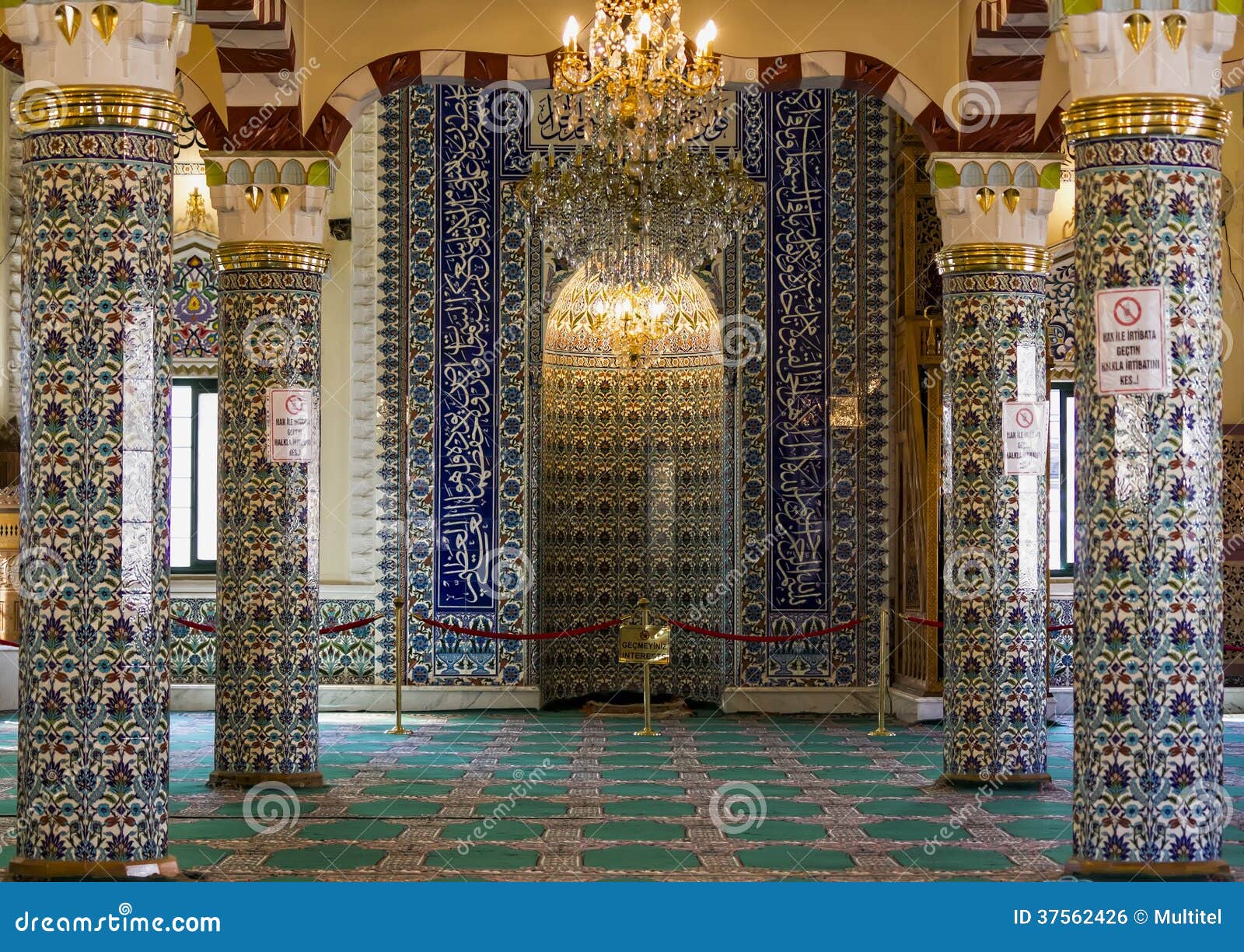 Ancient Handmade Turkish Artistic Wall Tile Editorial Photo - Image of ...