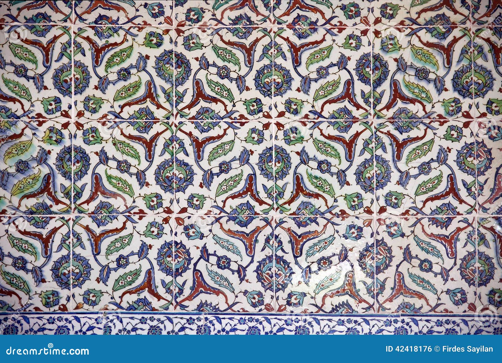 Ancient Handmade Turkish Tiles ,Topkapi Palace Stock Photo - Image of ...
