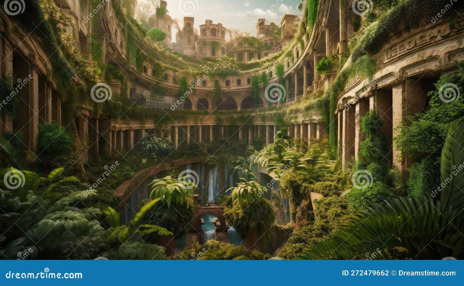 The Hanging Gardens Of Babylon Depiction Royalty-Free Stock Photo ... The Hanging Gardens Of Babylon Depiction Royalty-Free Stock Photo ...