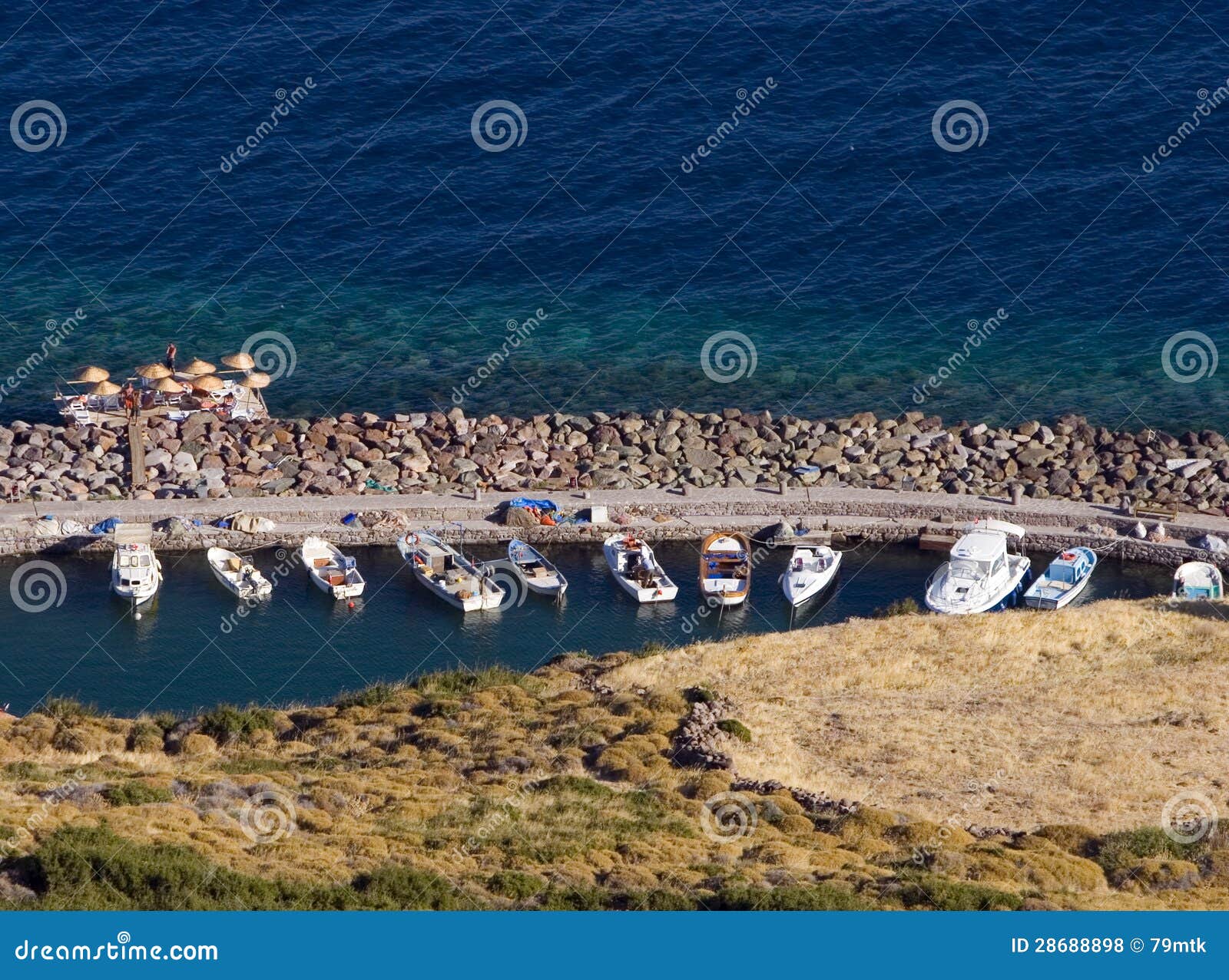 Ancient Harbour in Assos (Behramkale) Stock Photo - Image of aegean ...