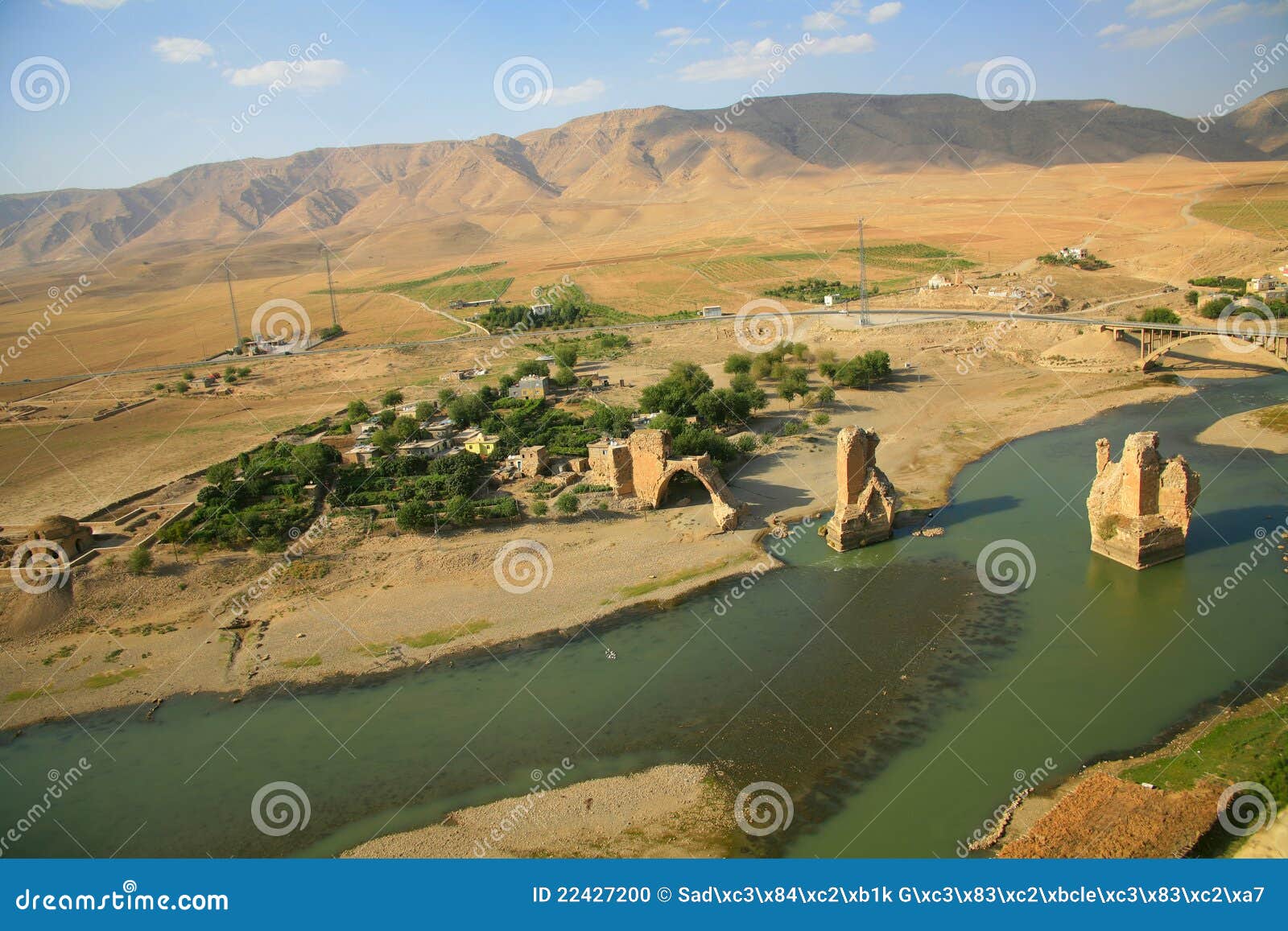 Ancient Hasankeyf stock photo. Image of stream, bridge - 22427200