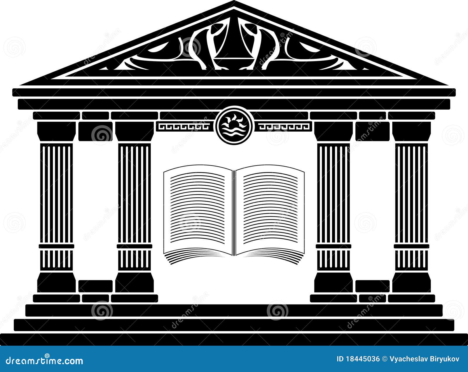 Ancient Hellenic School. Stencil Stock Vector - Illustration of rome ...