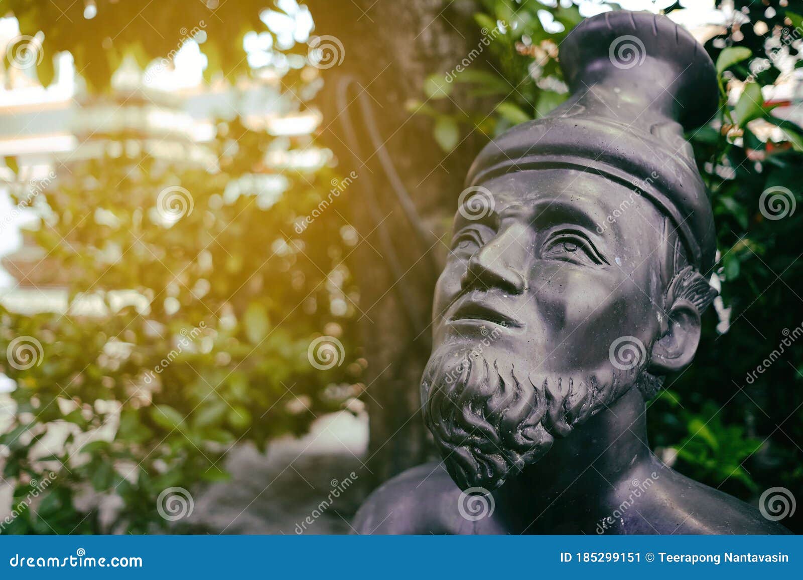 Ancient Hermit Statue Inside Wat Pho Temple. Stock Image - Image of ...