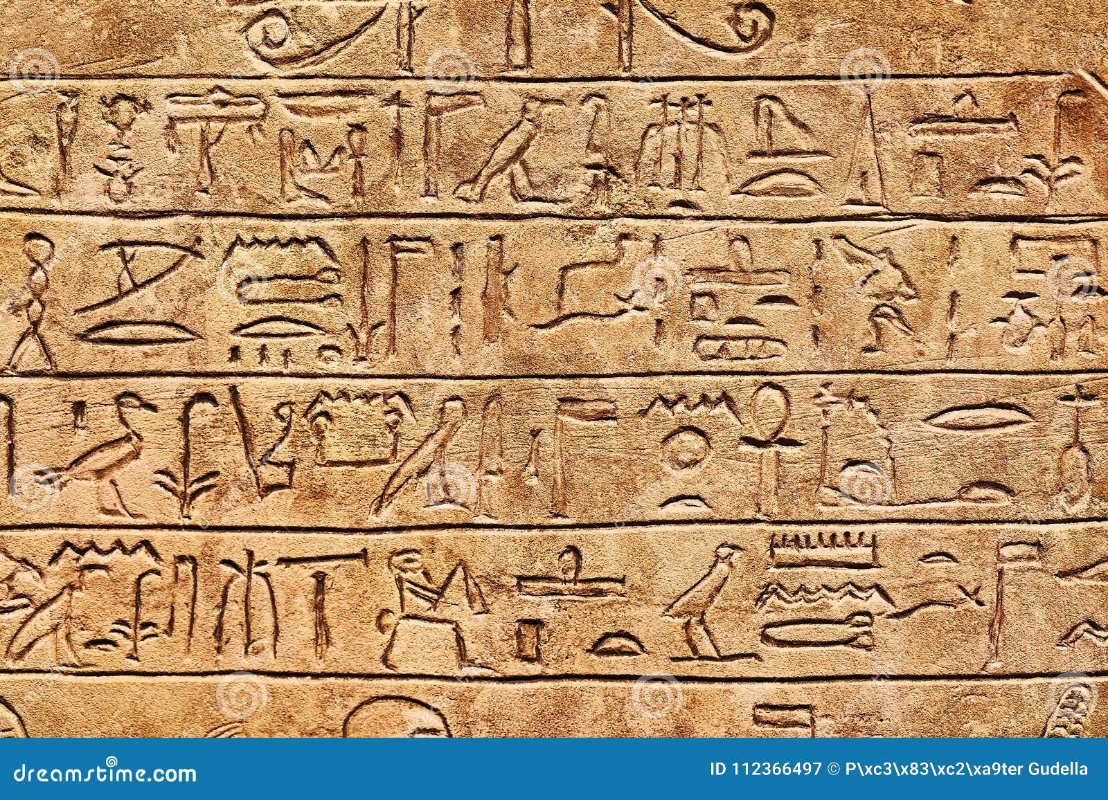 Ancient Hieroglyphic Script Stock Image - Image of artwork, permanent ...