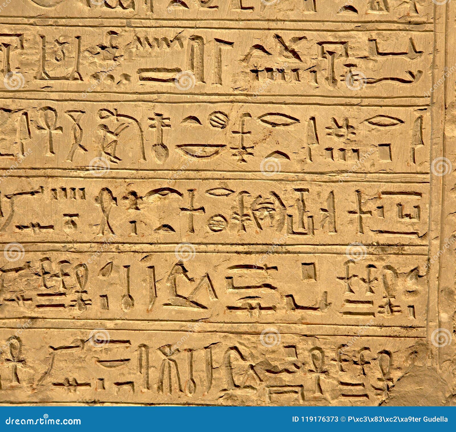 Ancient Hieroglyphic Script Stock Image - Image of permanence ...