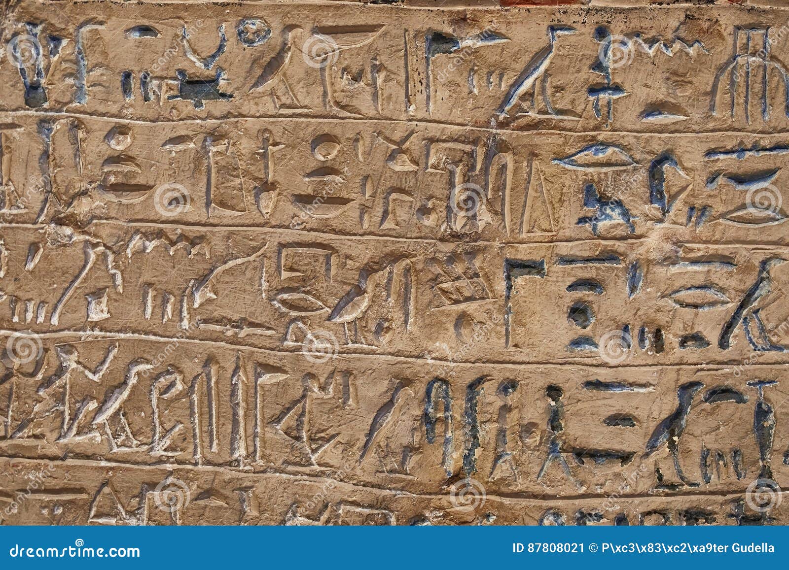 Ancient Hieroglyphic Script Stock Image - Image of culture, decoration ...