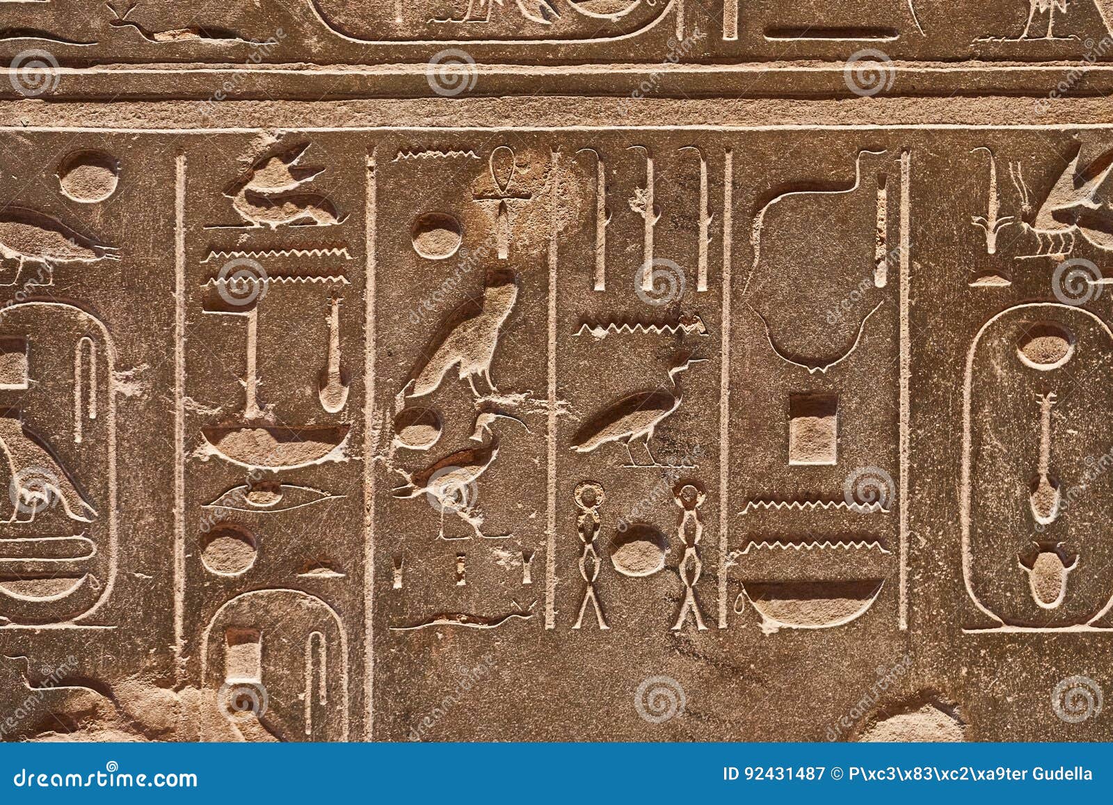 Ancient Hieroglyphic Script Stock Image - Image of mystery ...