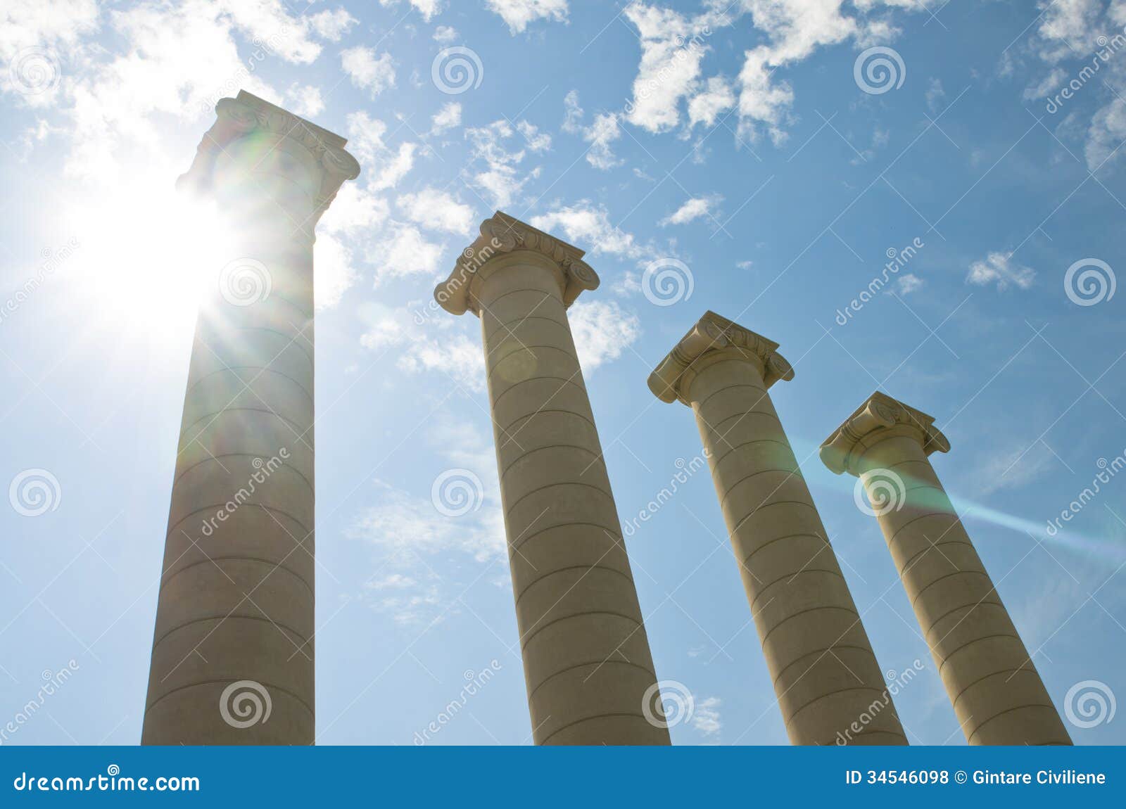 Ancient high columns stock photo. Image of bridge, antiquities - 34546098