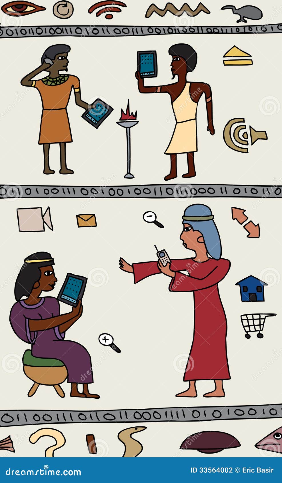 Ancient High-Tech People stock vector. Illustration of egyptian - 33564002