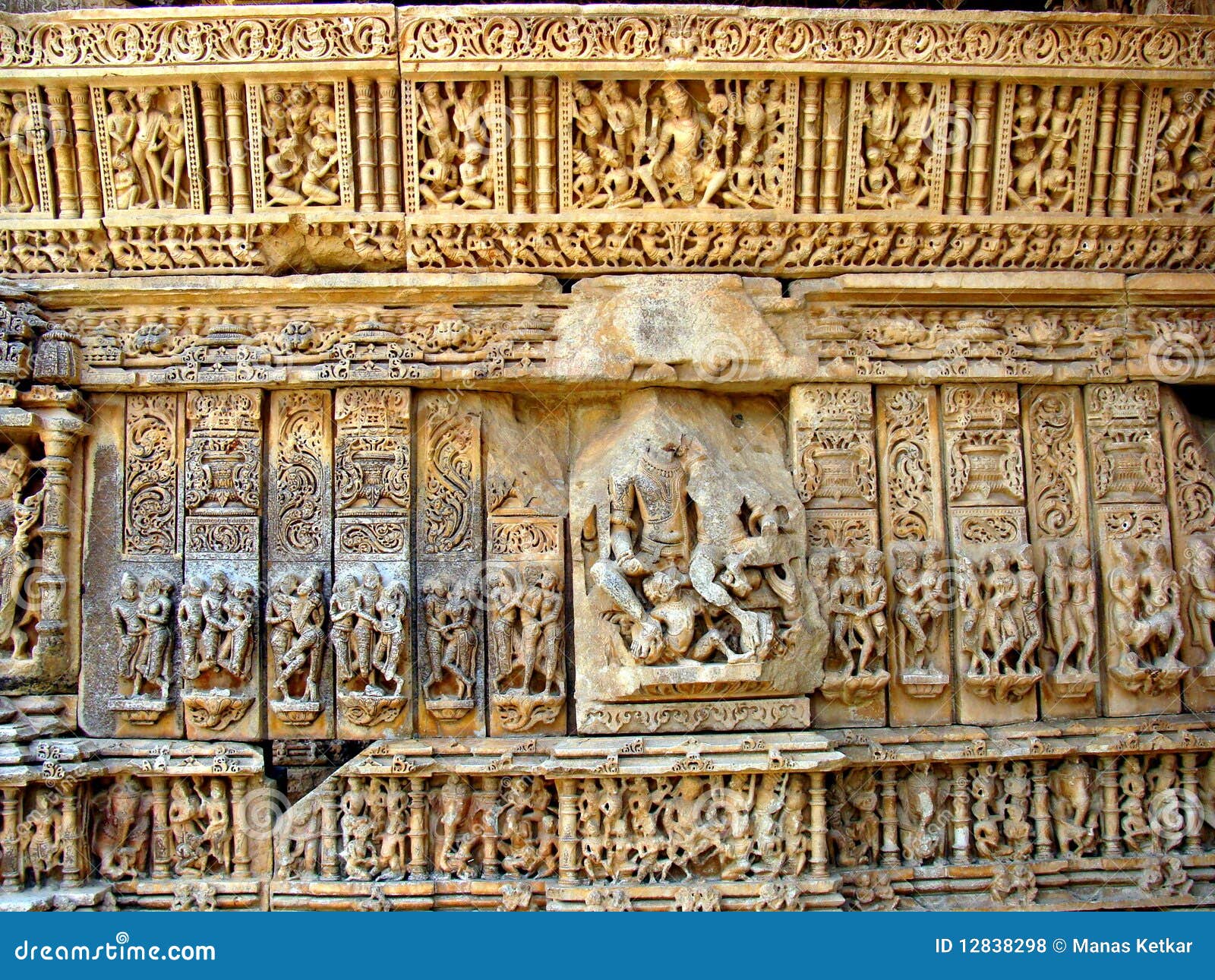 Ancient Hindu Sculptures stock photo. Image of gods, carved - 12838298