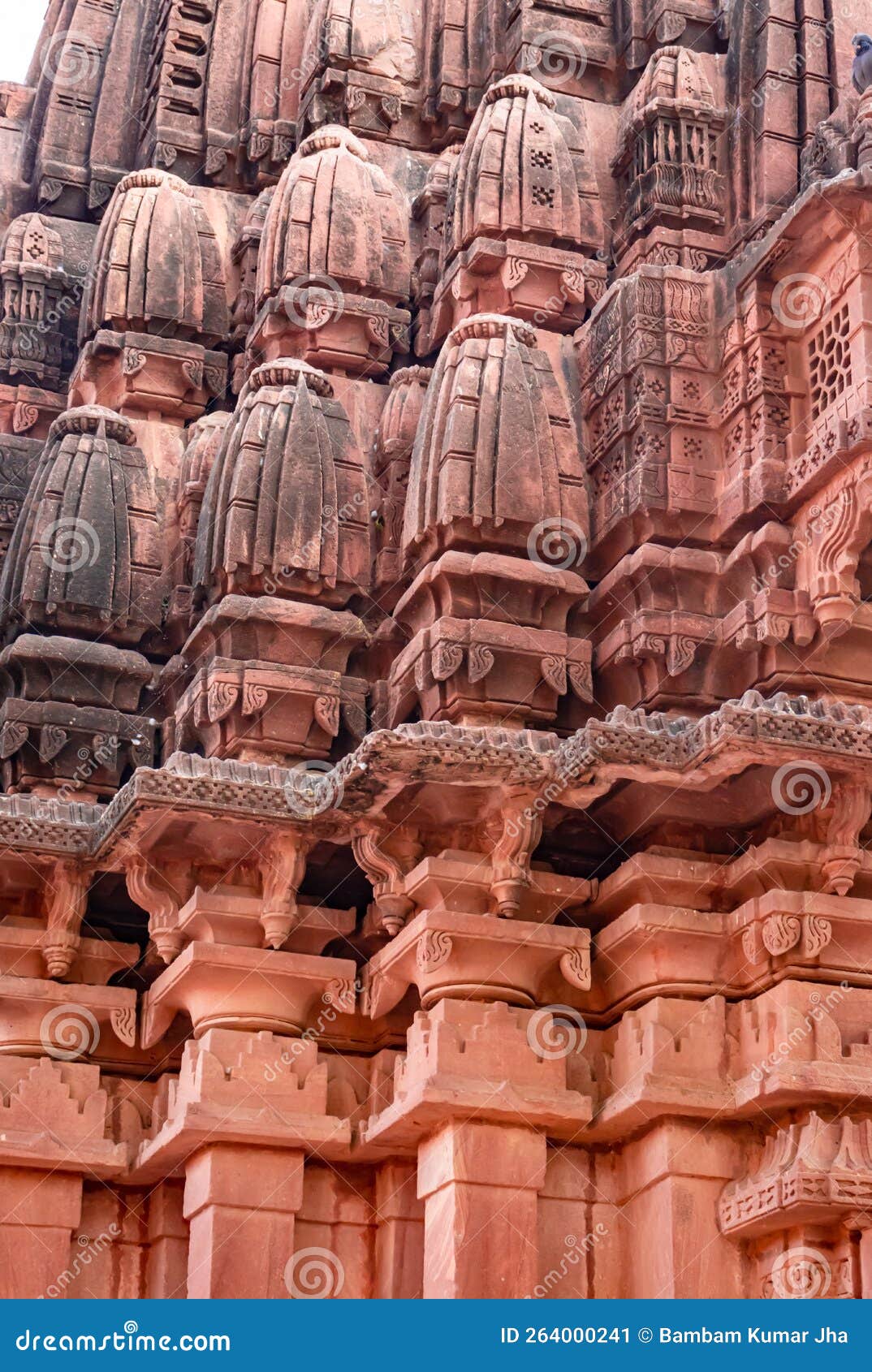 Ancient Hindu Temple Architecture from Unique Angle at Day Stock Image ...