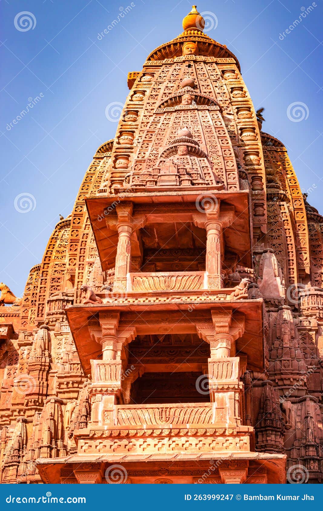 Ancient Hindu Temple Top Architecture from Different Angle at Day Stock ...