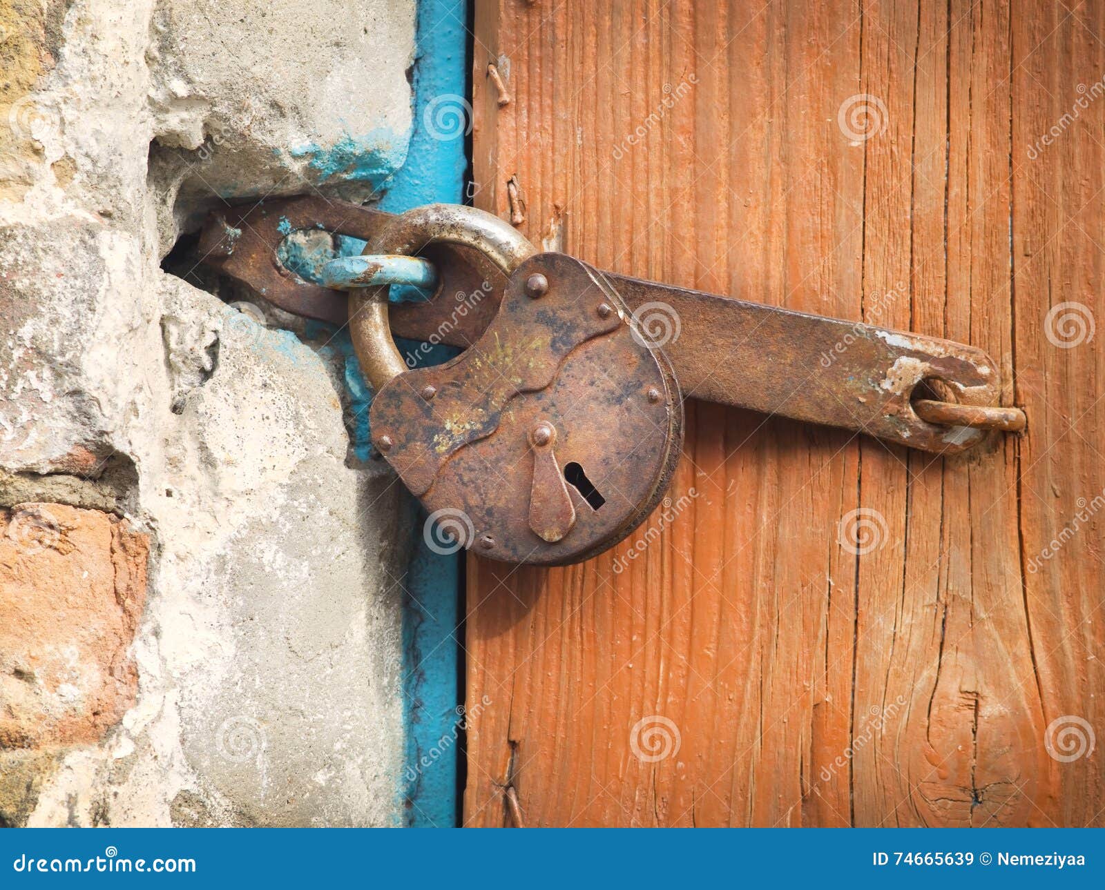 The ancient hinged lock stock image. Image of antique - 74665639