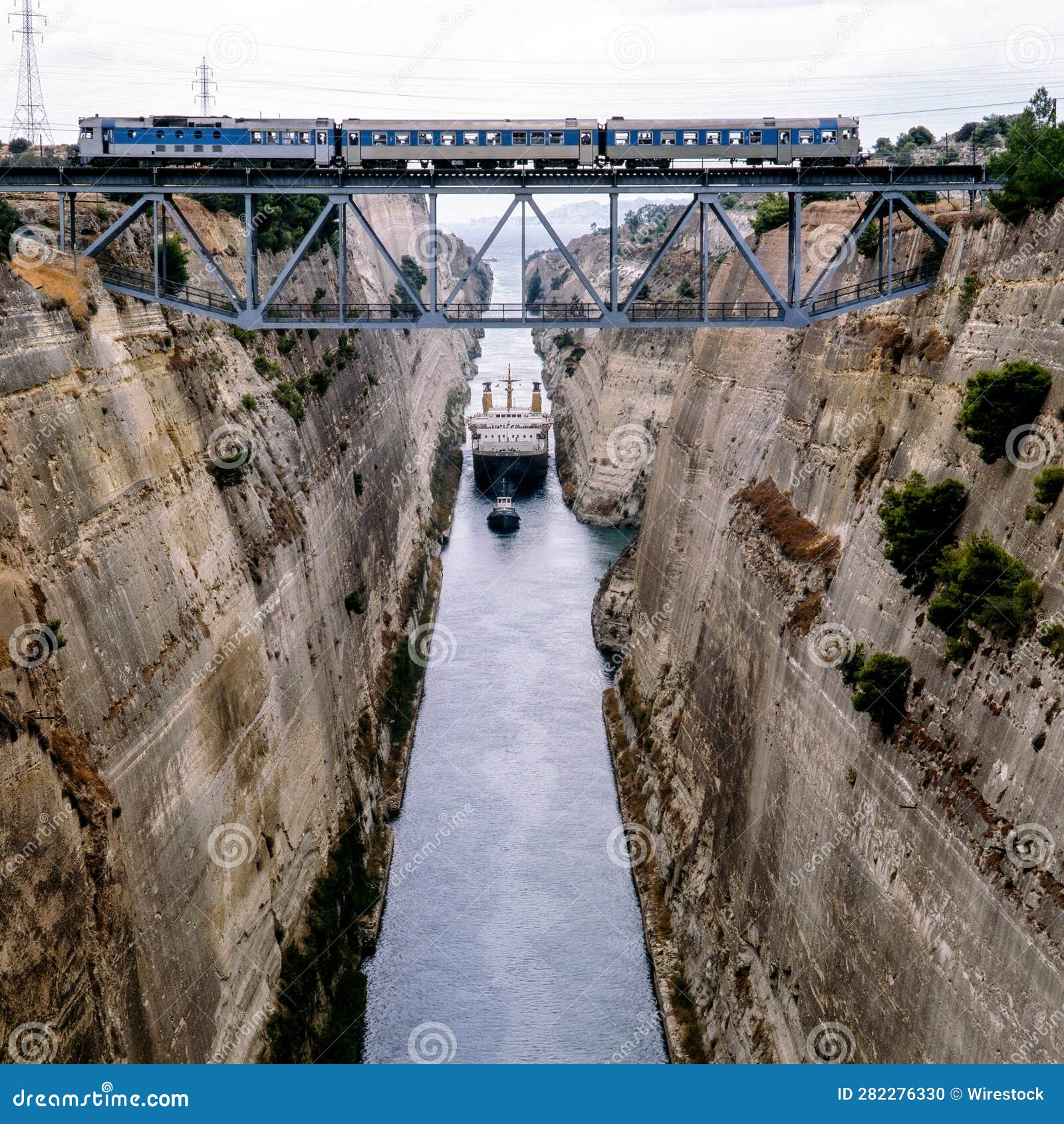 Ancient Historic Corinth Canal in Greece Editorial Image - Image of ...