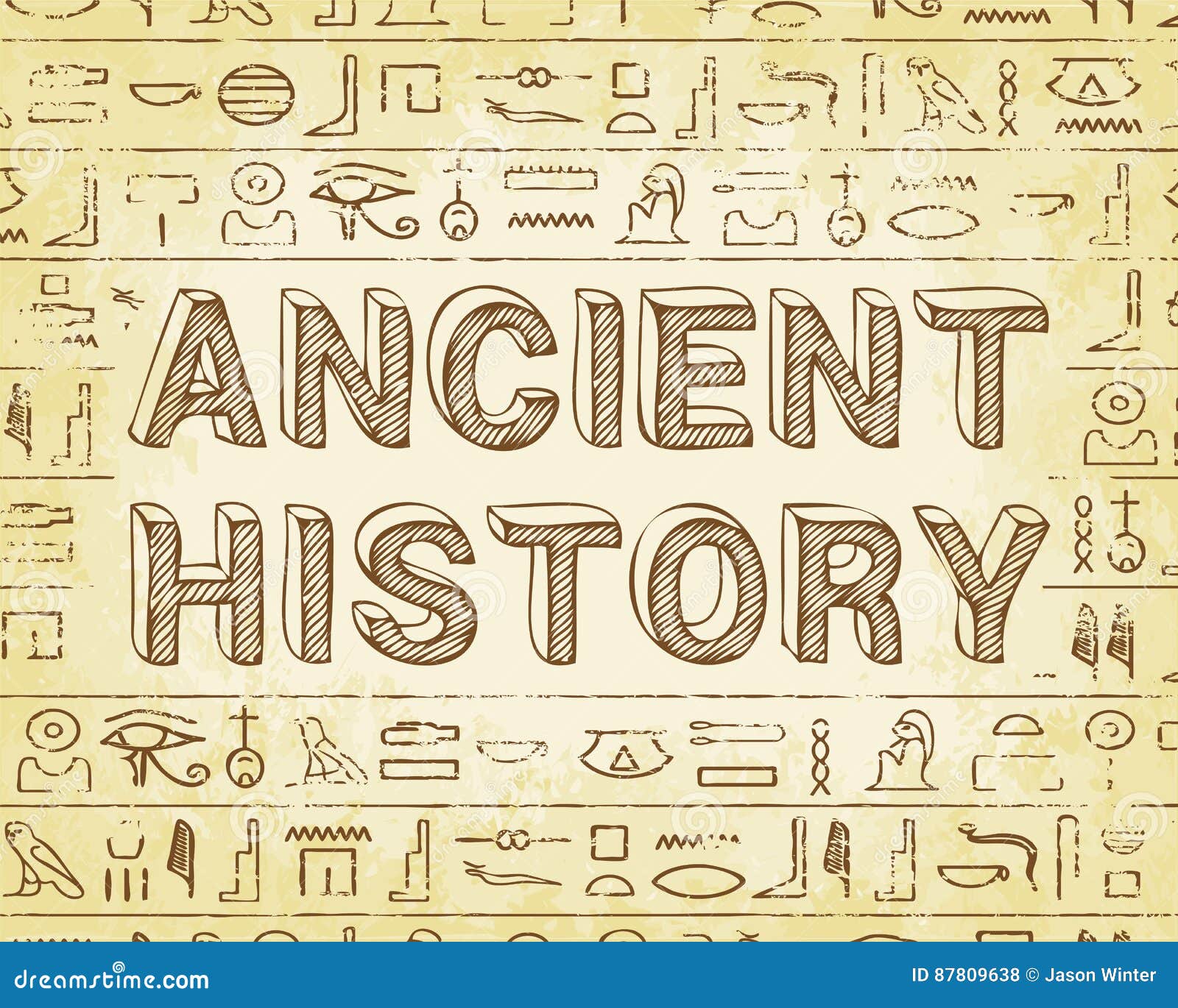 Ancient History Blackboard Background Cartoon Vector | CartoonDealer ...