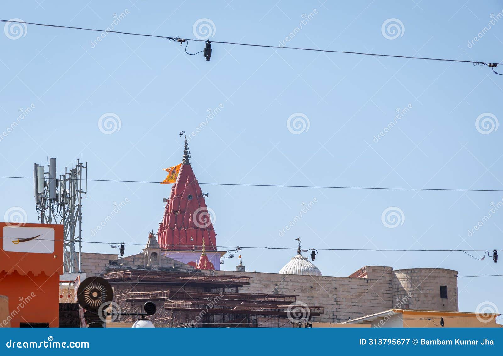 Ancient Holy Temple Dome Architecture with Bright Blue Sky at Morning ...