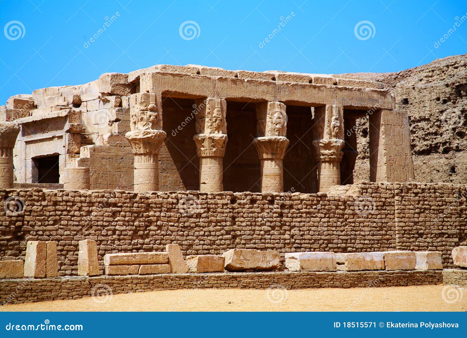 Ancient Horus Temple, Edfu, Egypt. Stock Image - Image of history ...