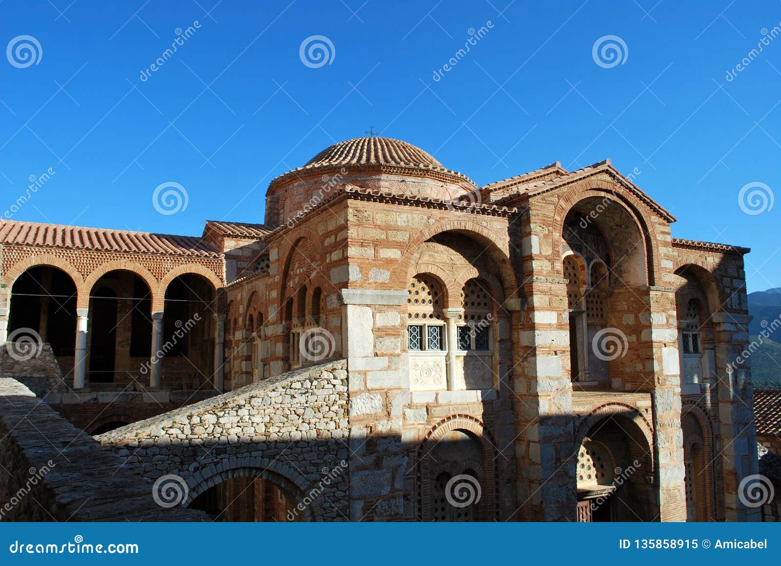The Ancient Hosios Loukas Monastery in Boeotia Stock Image - Image of ...