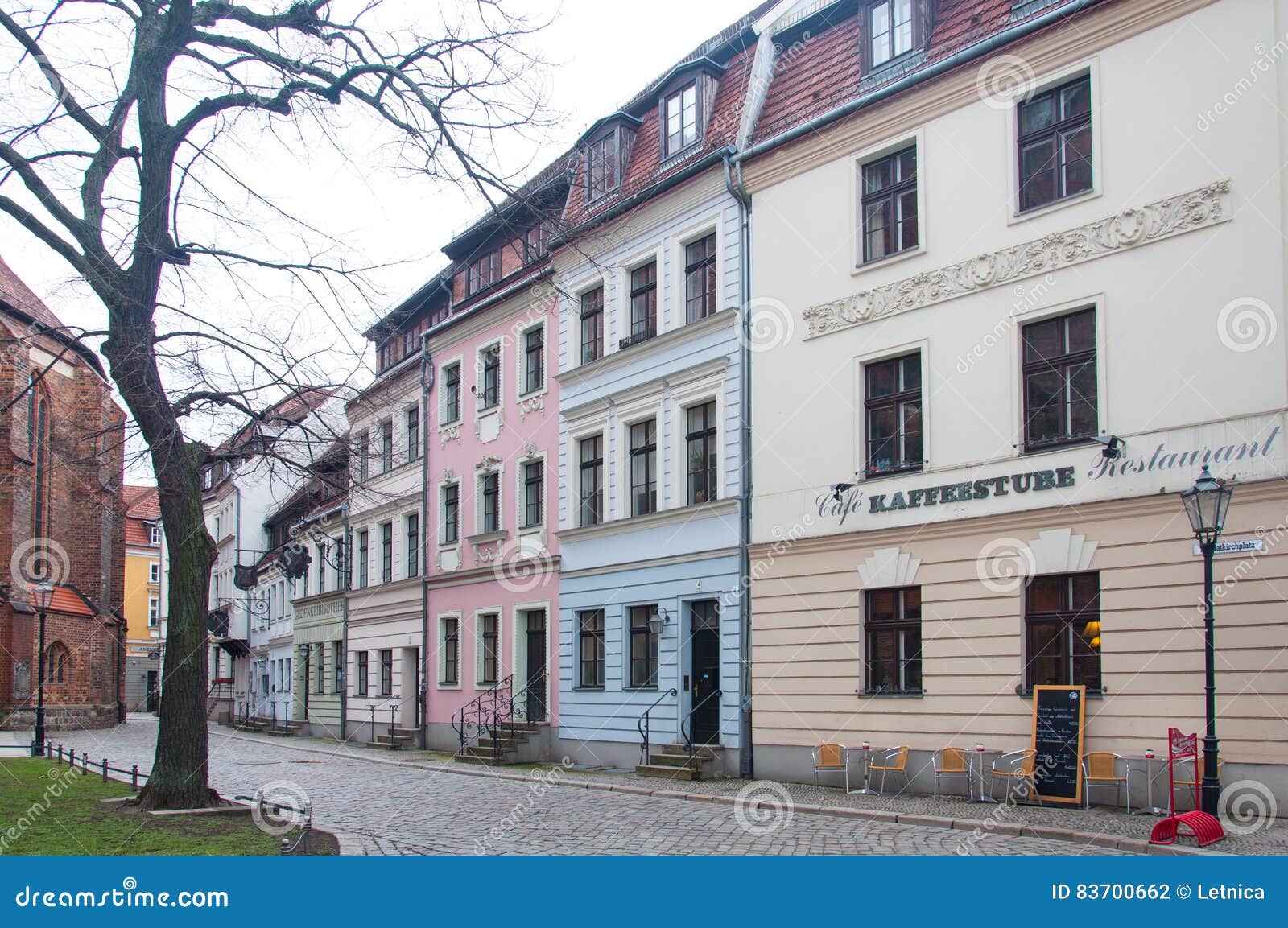 Ancient houses in Berlin editorial photography. Image of street - 83700662