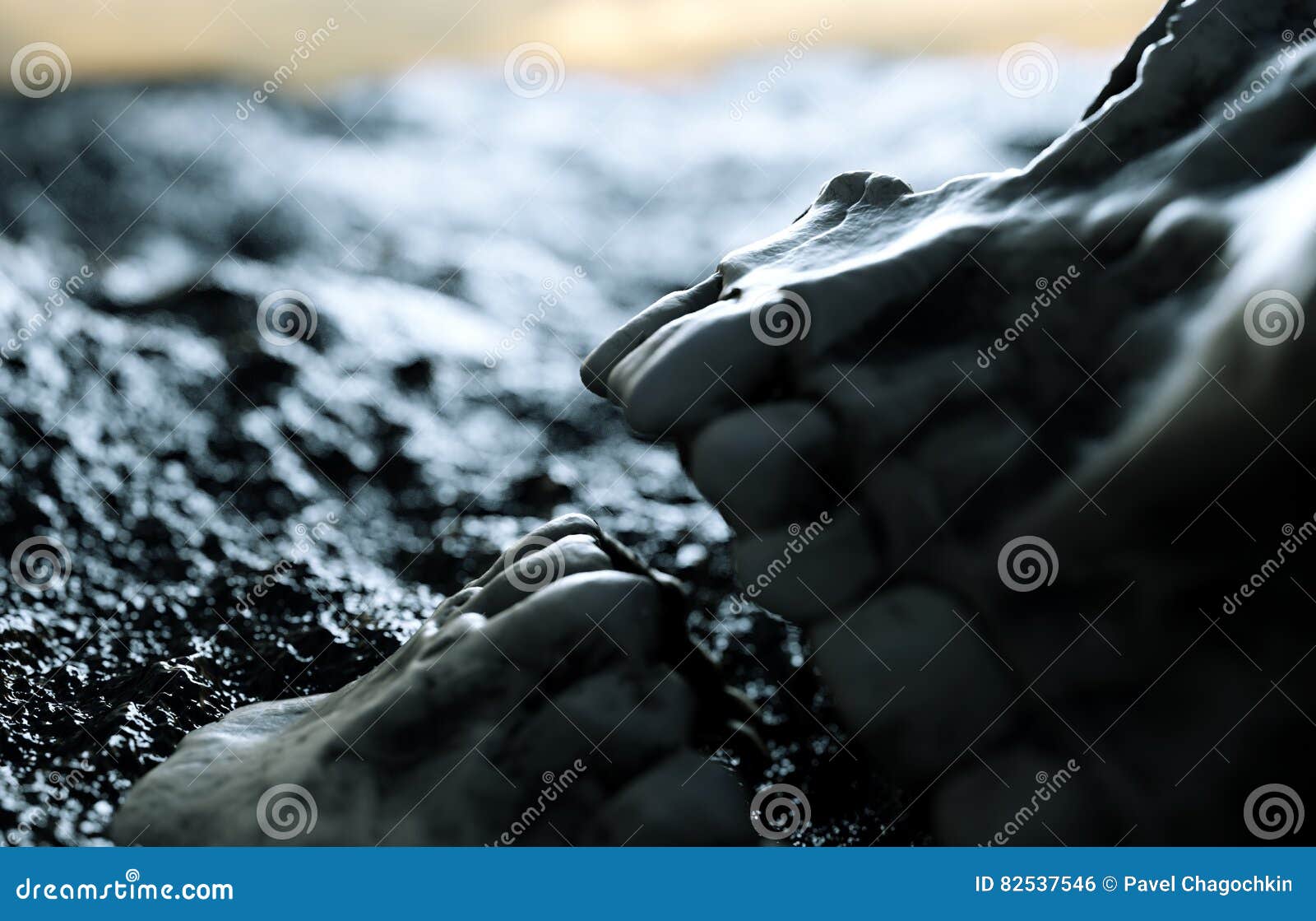 Ancient Human Skull. Apocalypse Concept. 3d Rendering. Stock ...