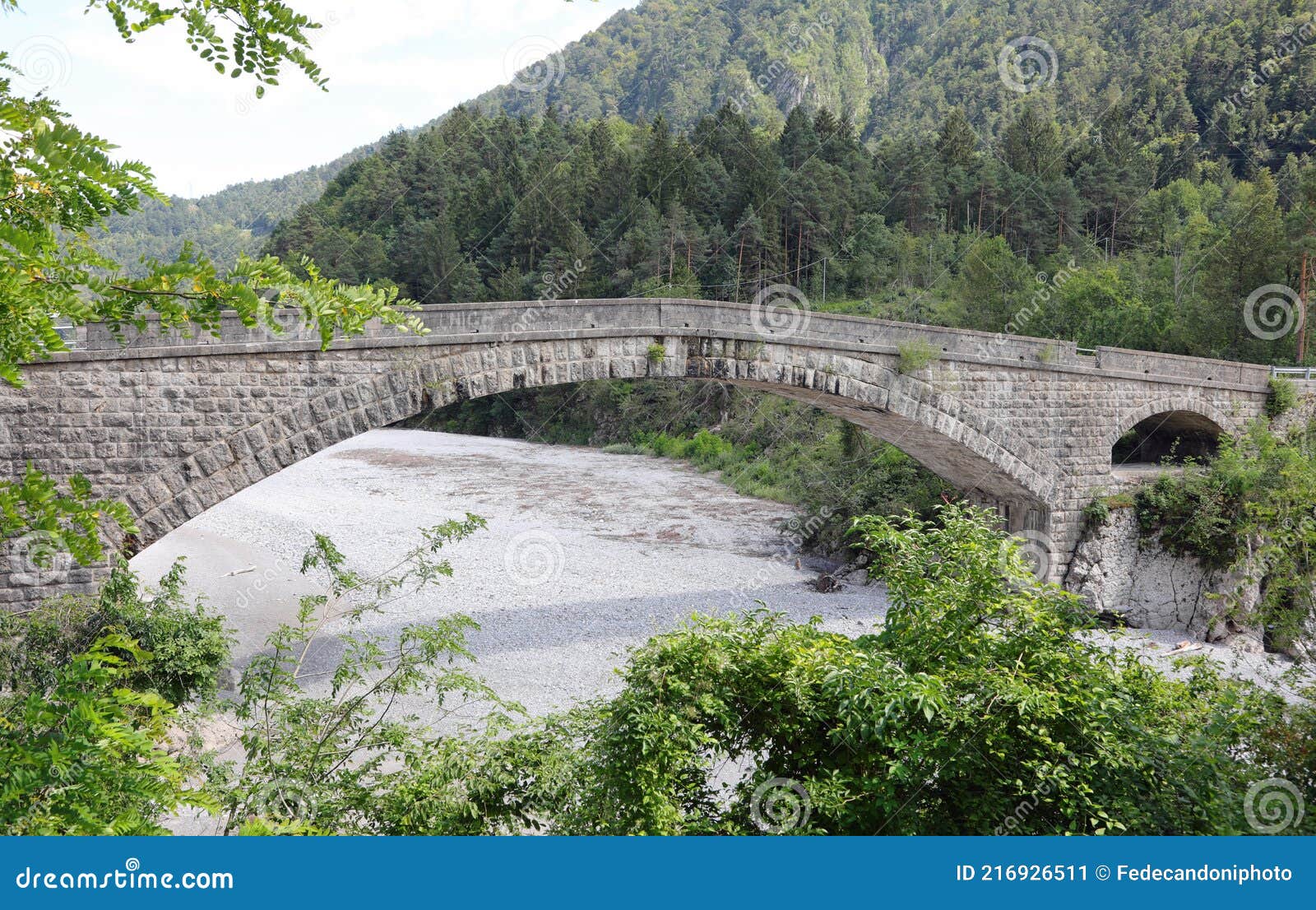 Ancient Humpback Bridge and the Dry Stream Stock Image - Image of villa ...