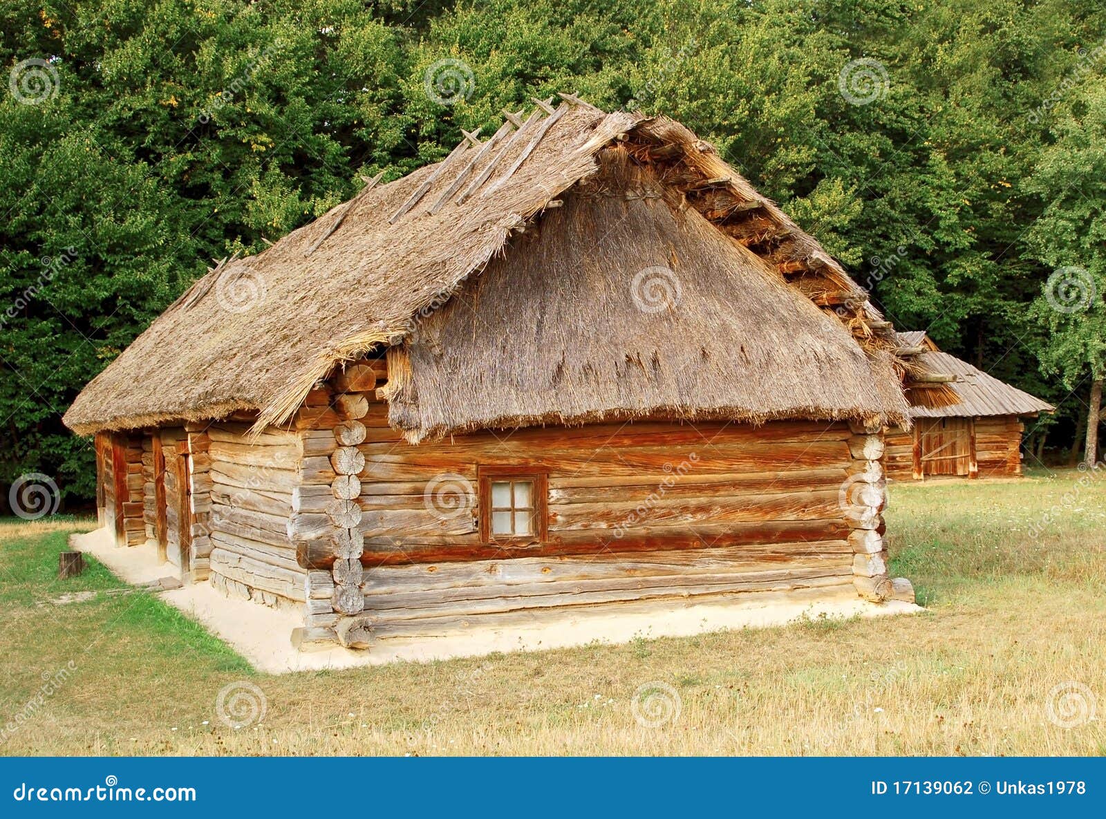 Ancient Hut with a Straw Roof Stock Photo - Image of architecture ...