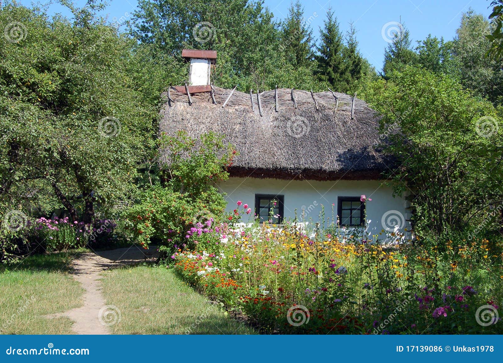 Ancient Hut with a Straw Roof Stock Photo - Image of cottage, ages ...