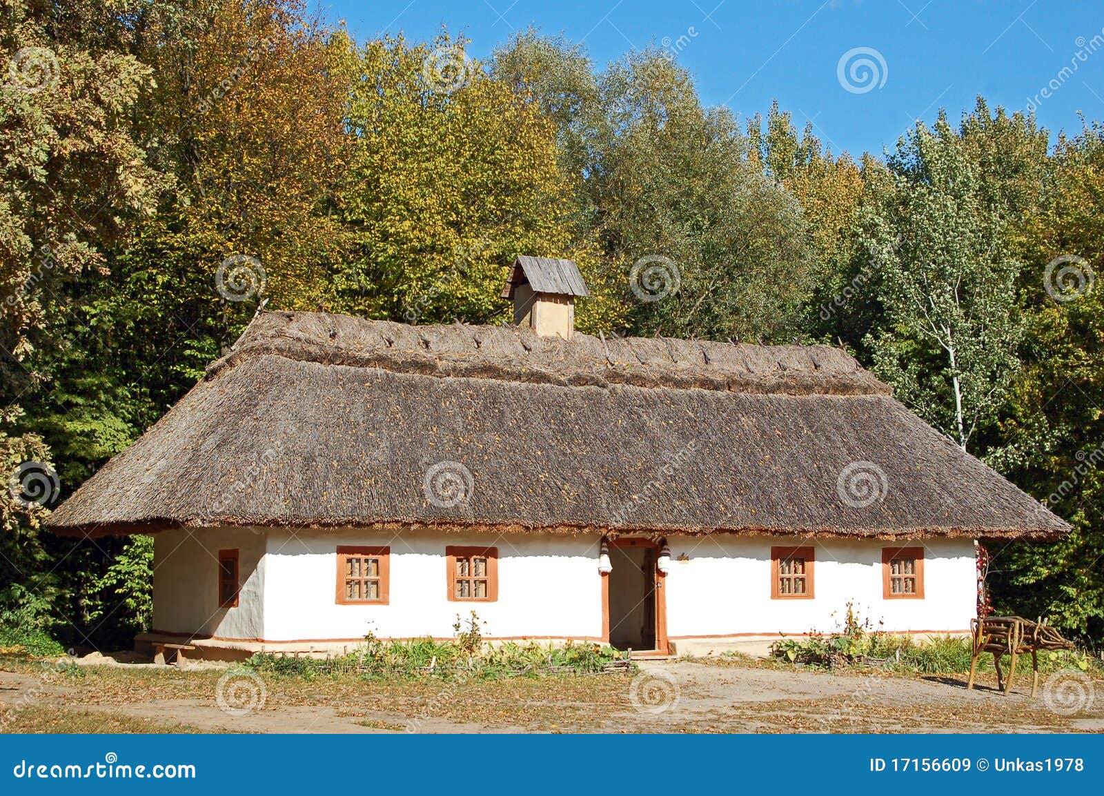 Ancient Hut with a Straw Roof Stock Image - Image of door, exterior ...