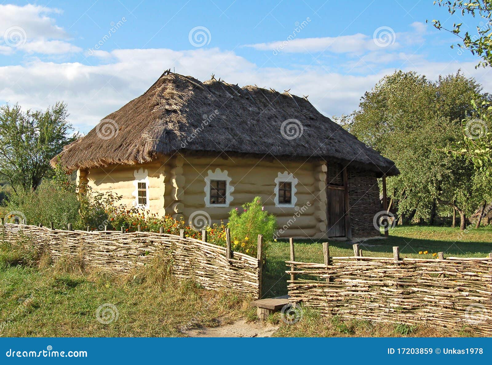 Ancient Hut with a Straw Roof Stock Image - Image of cane, countryside ...