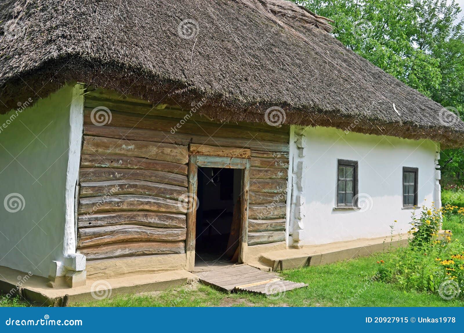 Ancient Hut with a Straw Roof Stock Image - Image of antique ...