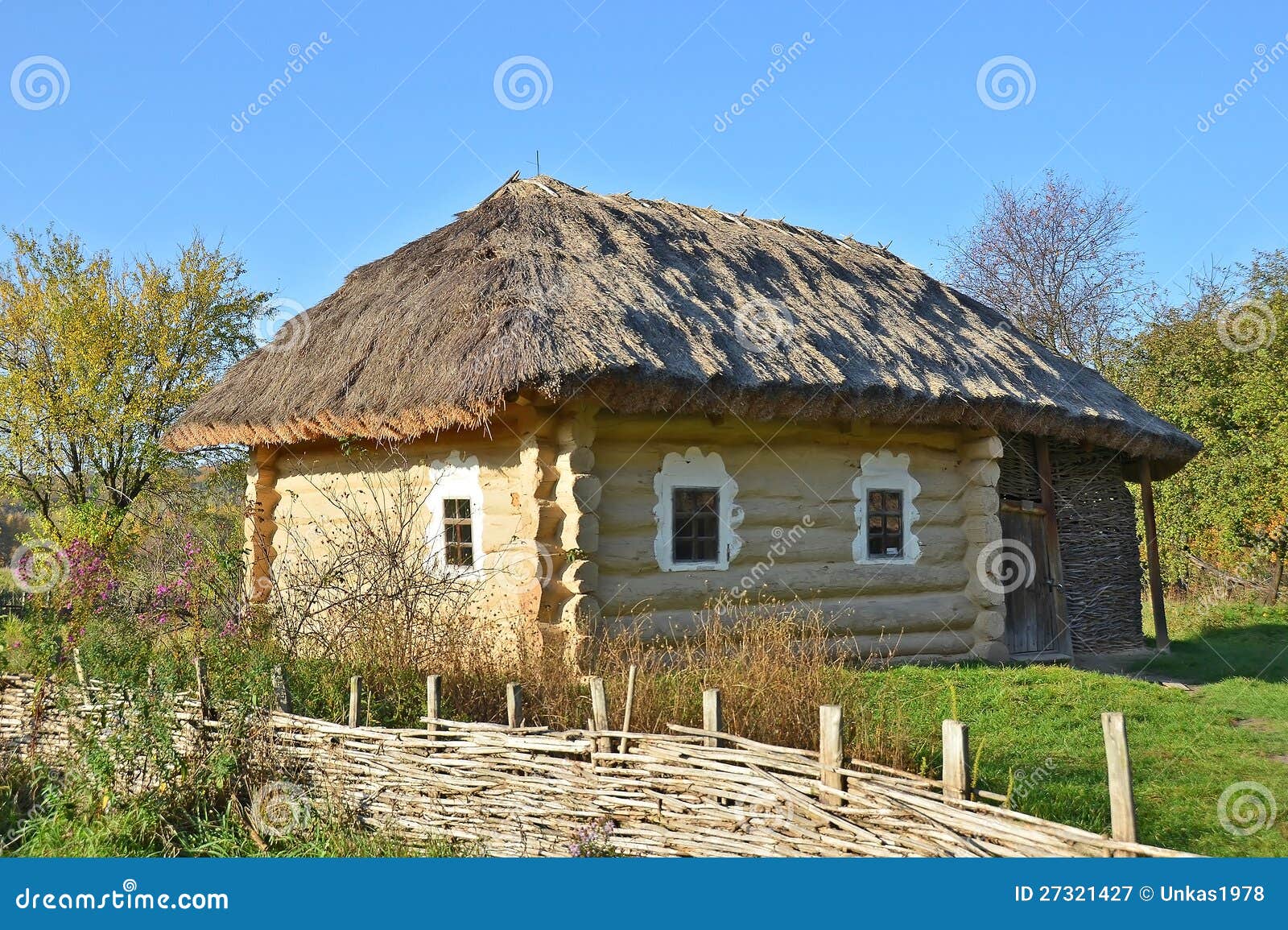 Ancient Hut with a Straw Roof Stock Image - Image of straw, ancient ...