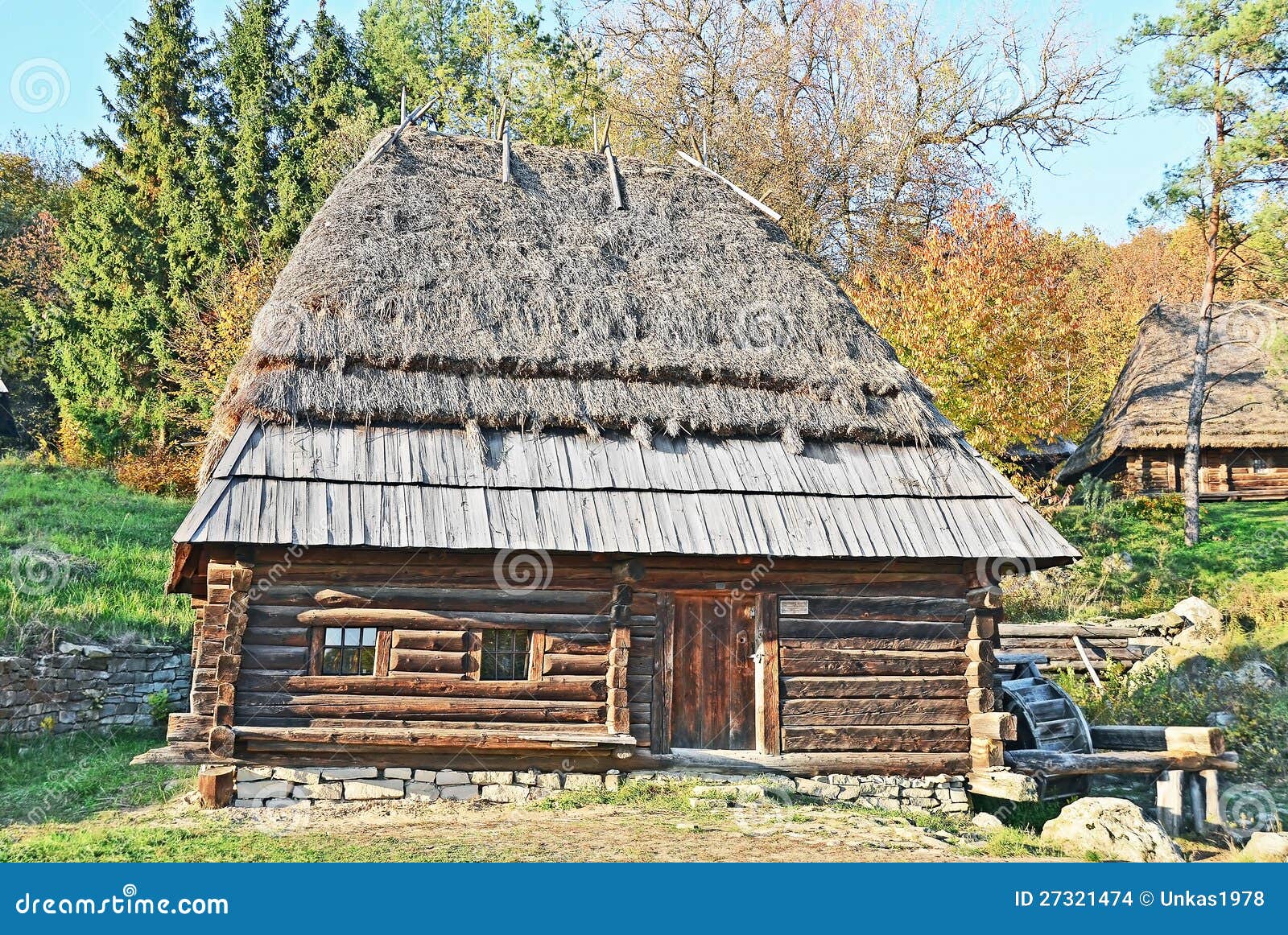 Ancient Hut with a Straw Roof Stock Photo - Image of cane, cottage ...
