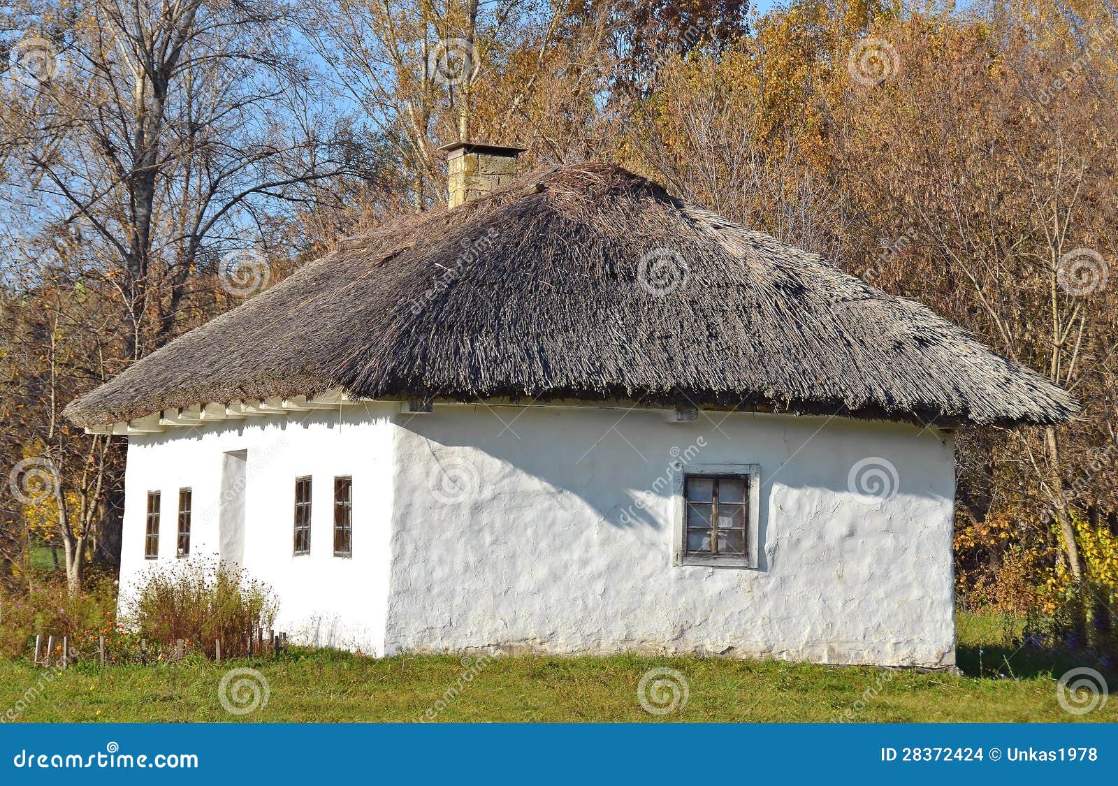 Ancient Hut with a Straw Roof Stock Photo - Image of straw, building ...