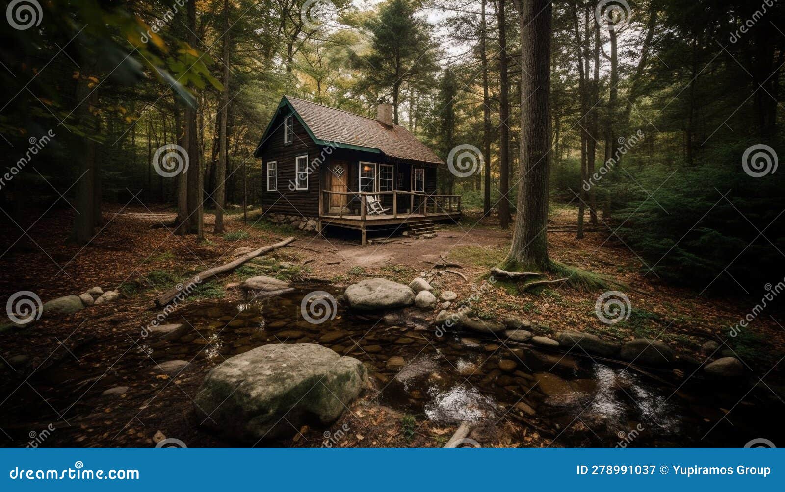 An Ancient Hut in the Tranquil Forest, a Rustic Beauty Generated by AI ...