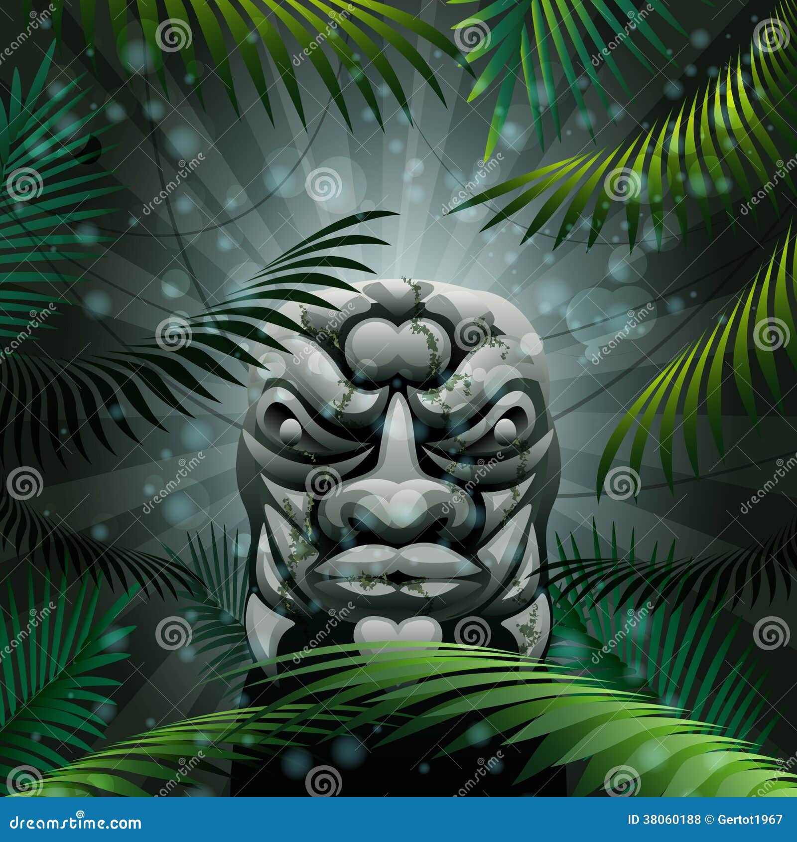 Ancient idol stock vector. Illustration of leaf, ancient - 38060188